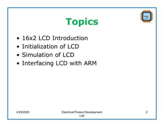 ARM LCD Interfacing PDF