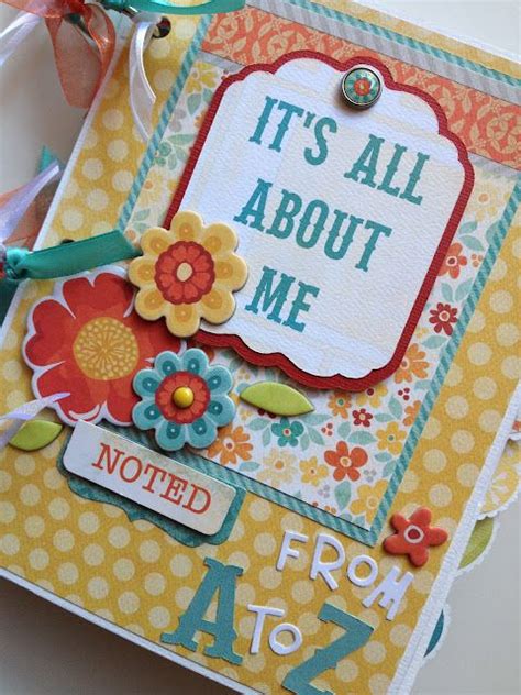 Its All About Me A Z Mini Album All About Me Scrapbook Ideas For