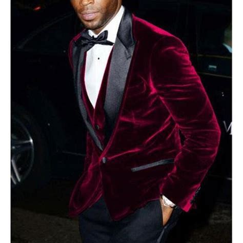 Tuxedo Maroon Jacket Etsy