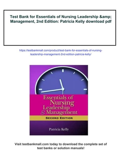 Test Bank For Essentials Of Nursing Leadership And Management 2nd