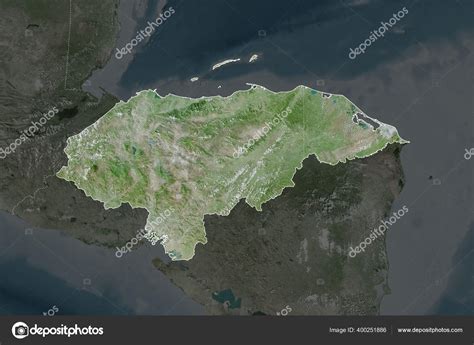 Shape Honduras Separated Desaturation Neighboring Areas Borders