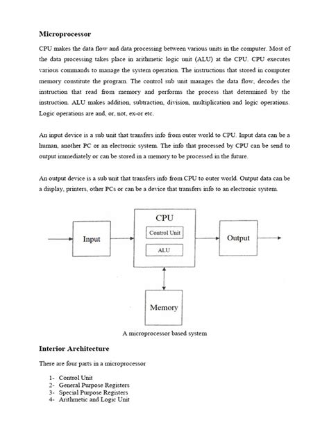 Microcontroller Notes Week 1 Pdf Central Processing Unit Inputoutput