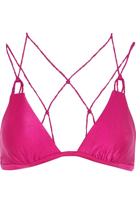Vix Synthetic Braided Triangle Bikini Top In Magenta Pink Lyst
