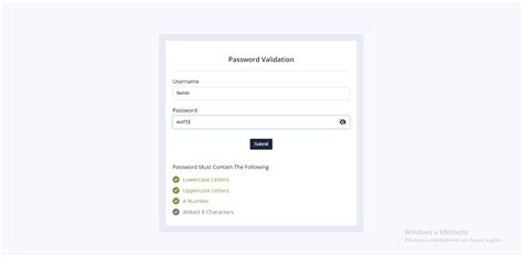 Github Semihkaracampassword Validation With Js