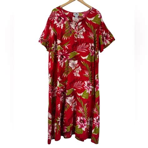 Desert Jems Dresses Vintage Desert Jems Mumu Maxi Dress Tropical