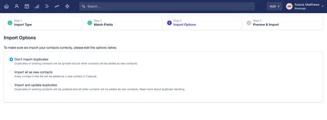 Importing Contacts Capsule Crm