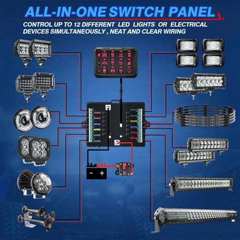 Led Control Box 12v Mictuning Switch Panel Rocker Switch Panels