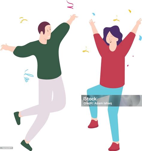 기뻐하는 사람들은 함께 파티를 축하하고 젊은 남녀 친구들은 파티 음악 벡터 아이콘 디자인 삶의 만족 상징 긍정적이고 즐거운 감정