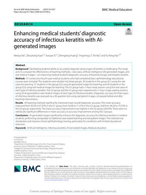 Pdf Enhancing Medical Students Diagnostic Accuracy Of Infectious