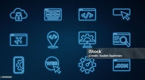 set line ui or ux design front end development website template cloud