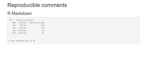 R How To Write Reproducible Comment In Rmarkdown Stack Overflow