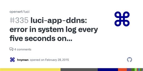 luci app ddns error in system log every five seconds on overview page