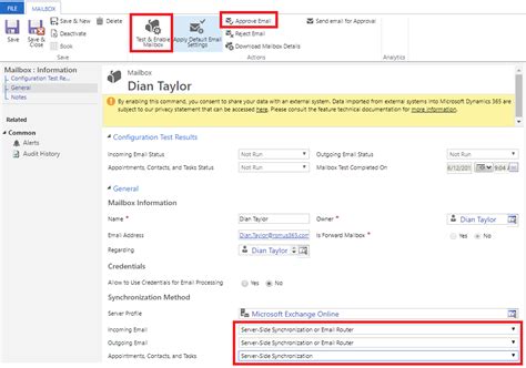 Email Account Isnt Configured With D365 Error Dynamics 365 Talk