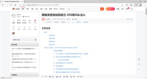 (超详细)xss和sql注入 网络渗透测试实验三 Csdn博客 (超详细)xss和sql注入 网络渗透测试实验三 Csdn博客
