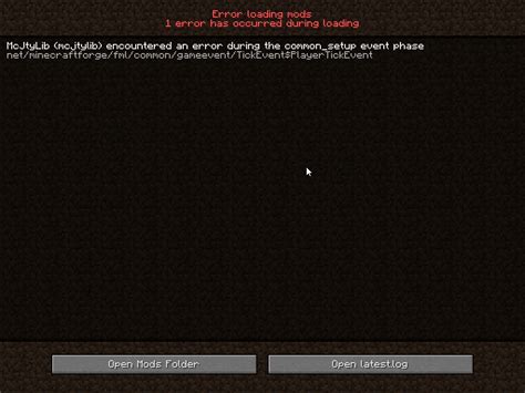 Error Loading Mod Issue 103 McJtyMods McJtyLib GitHub