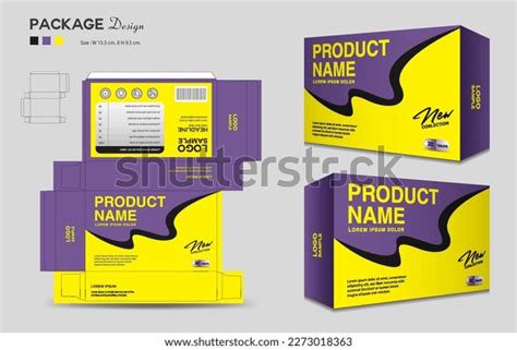 Cosmetic Box Design Supplements Box Template Stock Vector Royalty Free