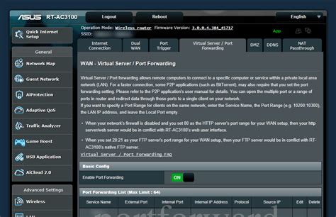 Simple Asus RT AC Router Port Forwarding