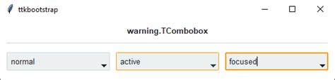 Combobox — Ttkbootstrap Documentation