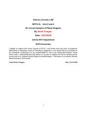 EET111L Unit 2 Lab 1 Report Docx Electric Circuits LAB EET111L Unit 2 Lab 1 RL Circuit