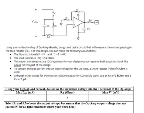 Solved Using Your Understanding Of Op Circuits Design Chegg Com