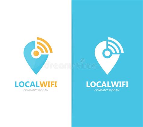 Vector Of Map Pointer And Wifi Logo Combination Gps Locator And Signal