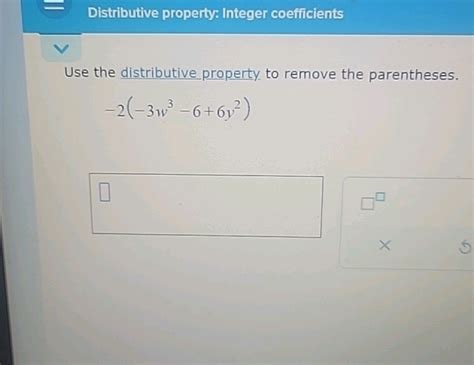 Distributive Property Integer Coefficients StudyX
