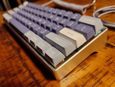 Kdb Fans Dz60 V2 Anodized Silver Aluminum Keyboard Grey Blue Etsy