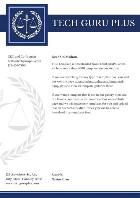 Editable Latest A4 Letterhead Template Free Download Docx Word And Pdf