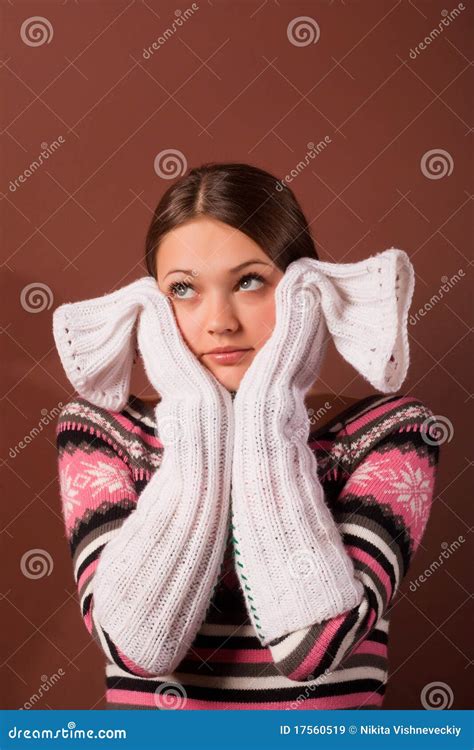 She Covered Her Face Stock Image Image Of Beauty Elegant