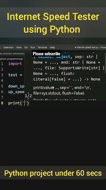 Create A Internet Speed Tester With Just 5 Lines Of Code Using Python