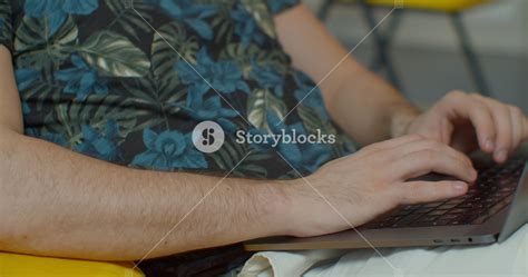 Man Hands Coding Html And Programming On Screen Laptop Development Web Developer Moment