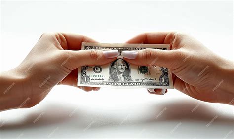 A Woman Holding A Dollar Bill That Says Dollar Bill Premium Ai