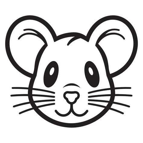 Beautiful Mouse Face Silhouette 25073997 Png