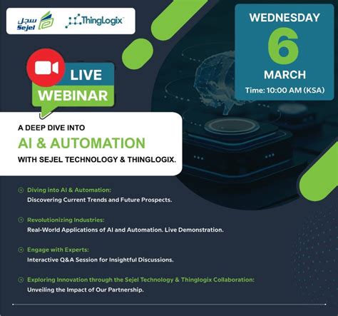 Ahmed Ayoub On Linkedin Ai Automation Webinar Sejeltechnology Thinglogix