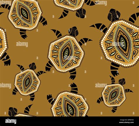 Seamless Pattern With Turtle Stock Vector Image Art Alamy