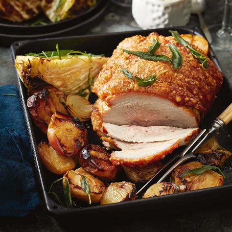 Boneless Pork Leg Roast With Apples And Sage Recipe Woolworths