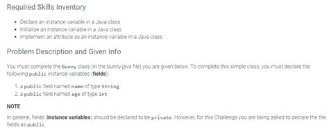 Solved Required Skills Inventory Declare An Instance