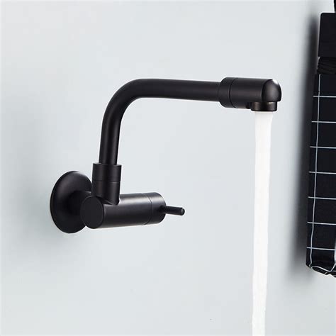 Kitchen Faucets Brass Chromeblack Wall Mounted Ba Grandado
