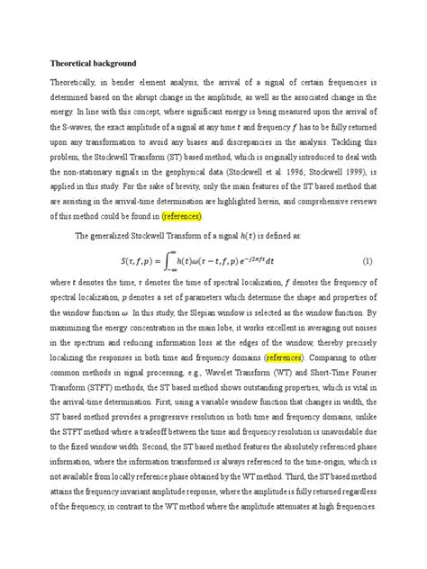 Stockwell Transform Pdf Spectral Density Fast Fourier Transform