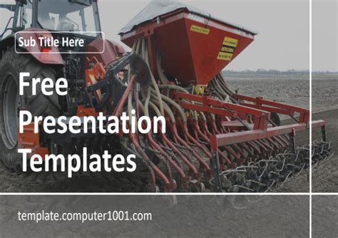 Seeder Tractor Agrotechnology Ppt Template