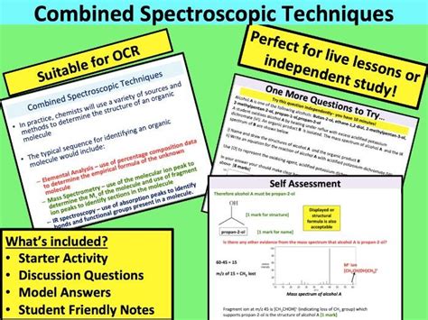 Combined Spectroscopic Techniques Teaching Resources