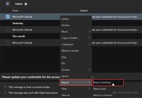 How To Report Phishing Emails In Microsoft Outlook