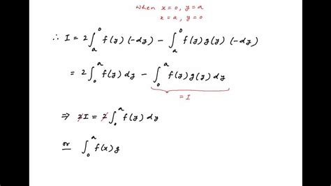 Show That Integral F X G X Between Limits 0 To A Is Equal To Integral