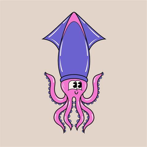 오징어 캐릭터 벡터 Freepik에서 무료 고품질 벡터를 다운로드하세요 Freepik