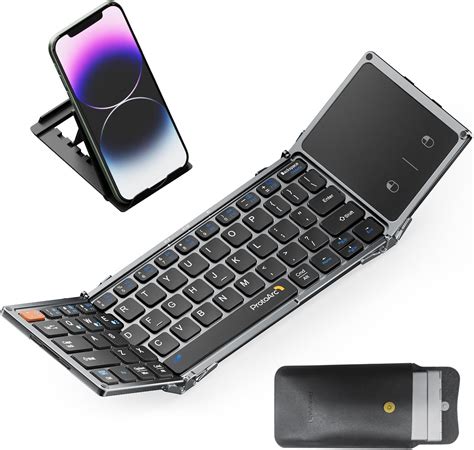 Amazon Com ProtoArc Foldable Bluetooth Keyboard With Touchpad XK02 Folding Wireless Keyboard