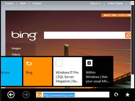 Windows 8 Internet Explorer “immersive” En Images