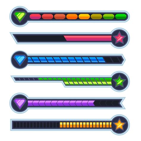 Free Vector Video Game Health Bar Element Collection