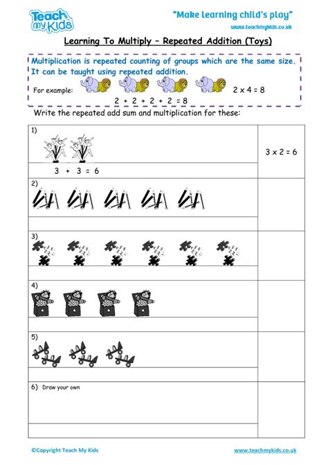 Write Repeated Addition And Multiplication For Equal Groups Worksheets Library