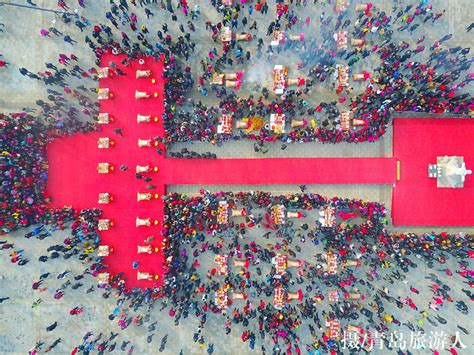 航拍即墨田横祭海节十万人享民俗盛宴
