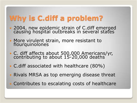 Ppt Infection Control For The Prevention Of Clostridium Difficile Cdiff In The Hospital